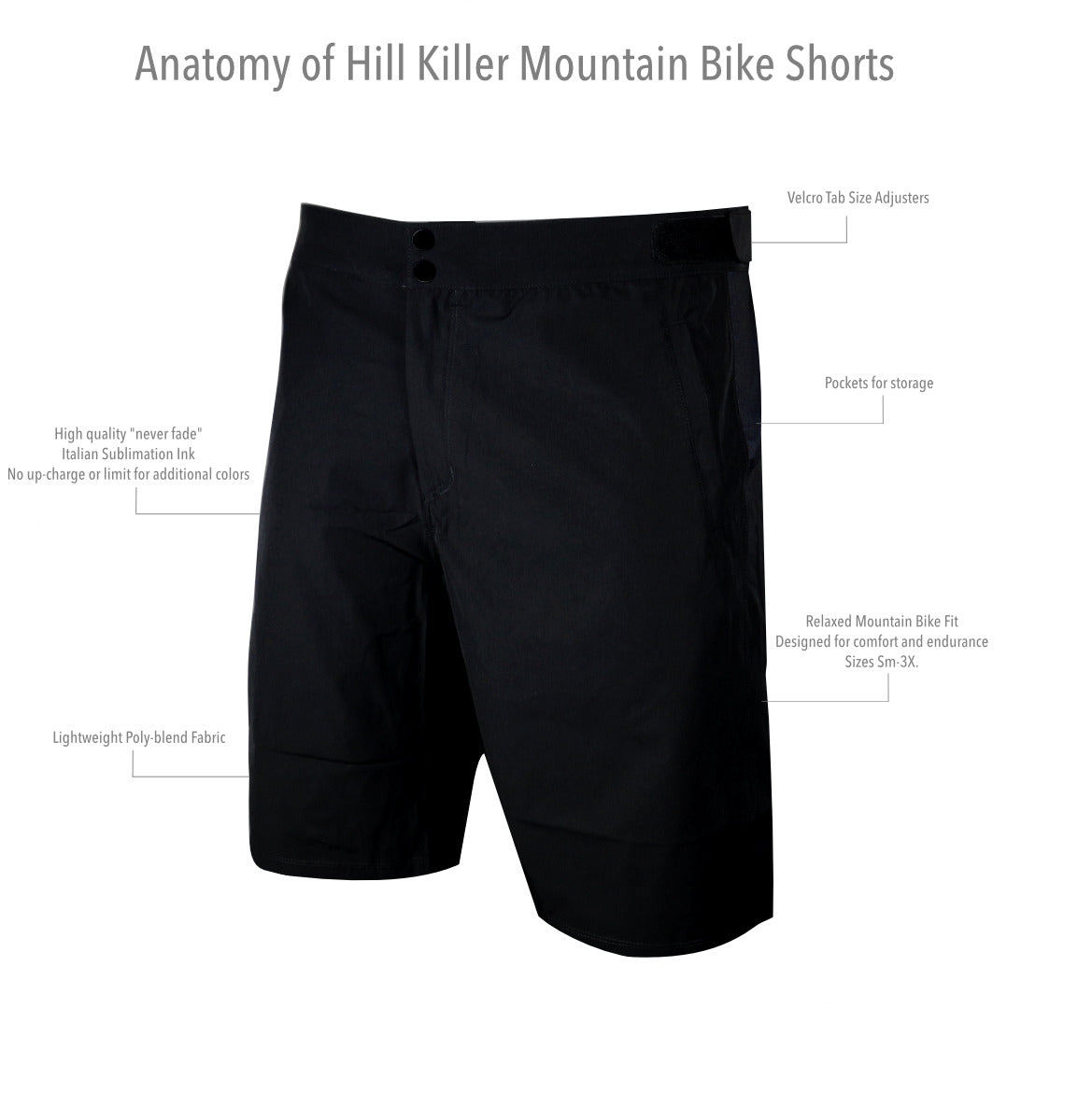 Custom Mountain Bike Shorts — Hill Killer